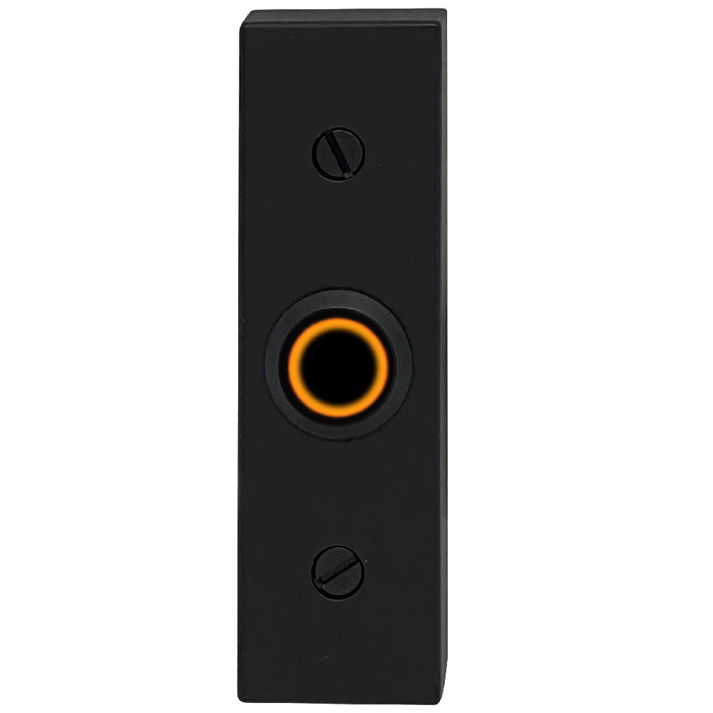 Rectangular Lighted Wired Metal Doorbell Button in Black BT6BL, for Do ...