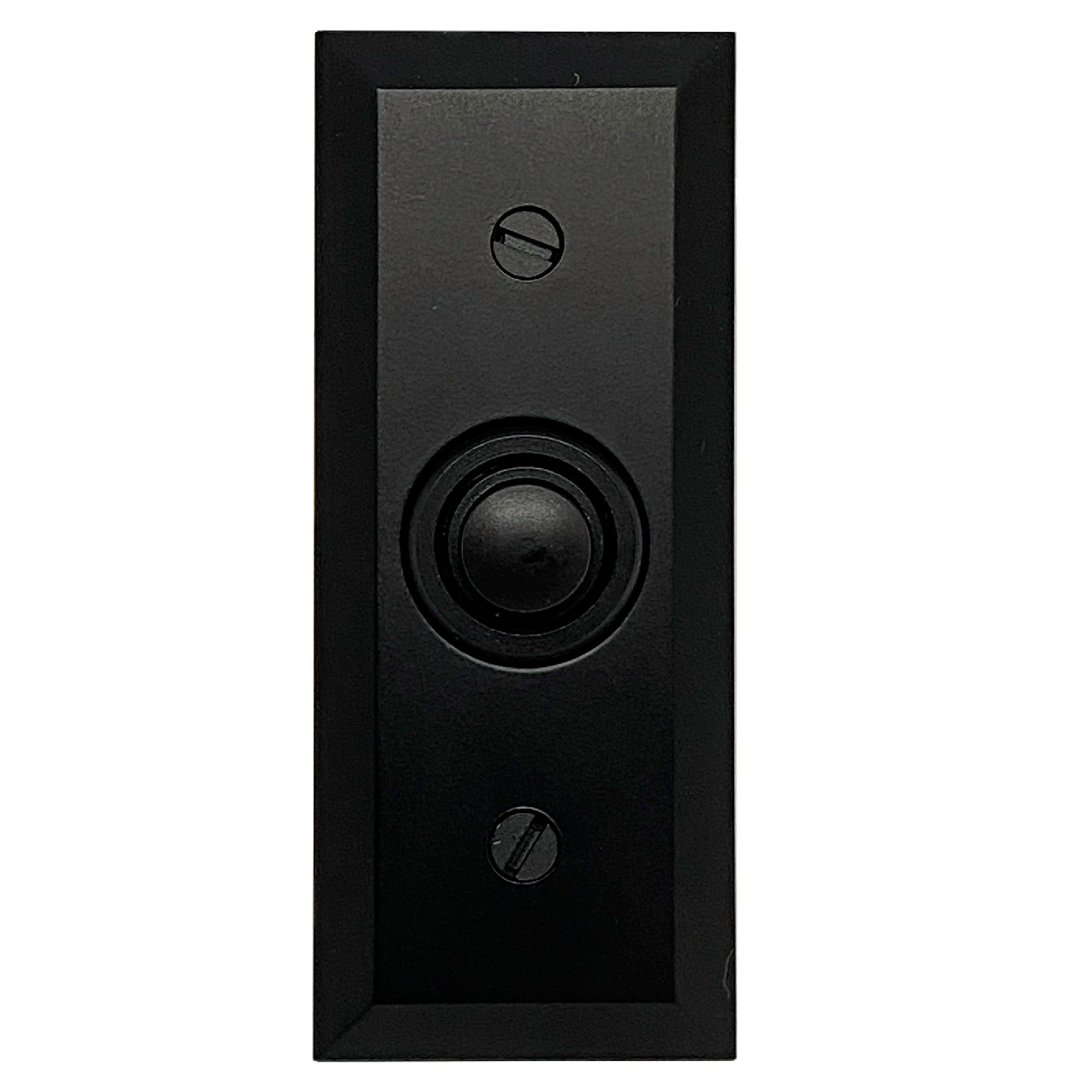Rectangular Recessed Wired Metal Doorbell Button in Black BT6BV, Recta ...